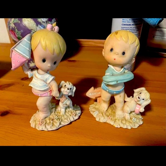 Art | Little Girl Little Boy Porcelain Ceramic Figurines Set | Poshmark